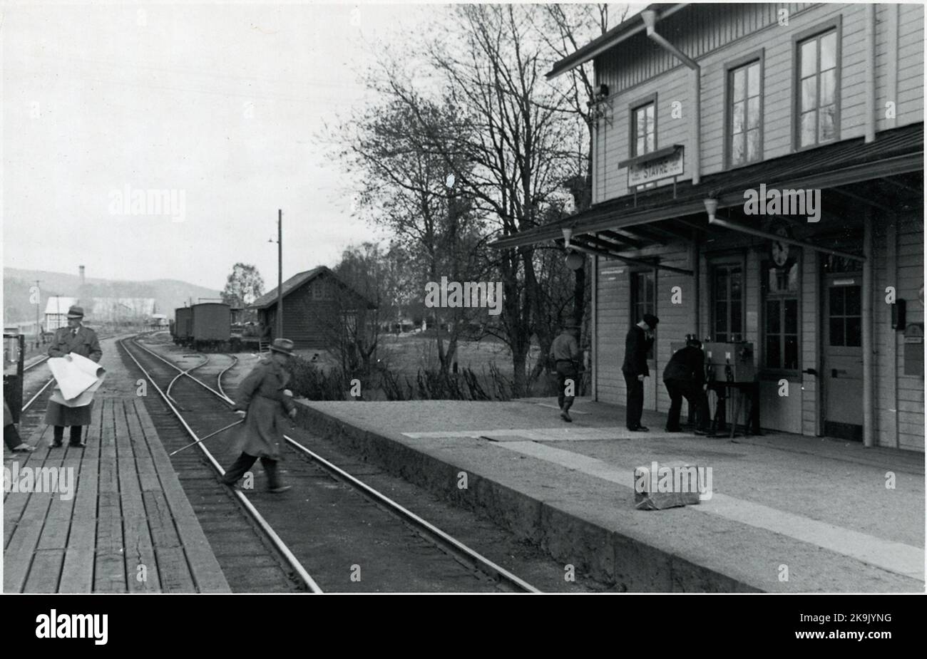 Before the electrification of Stavre Station Stock Photo - Alamy