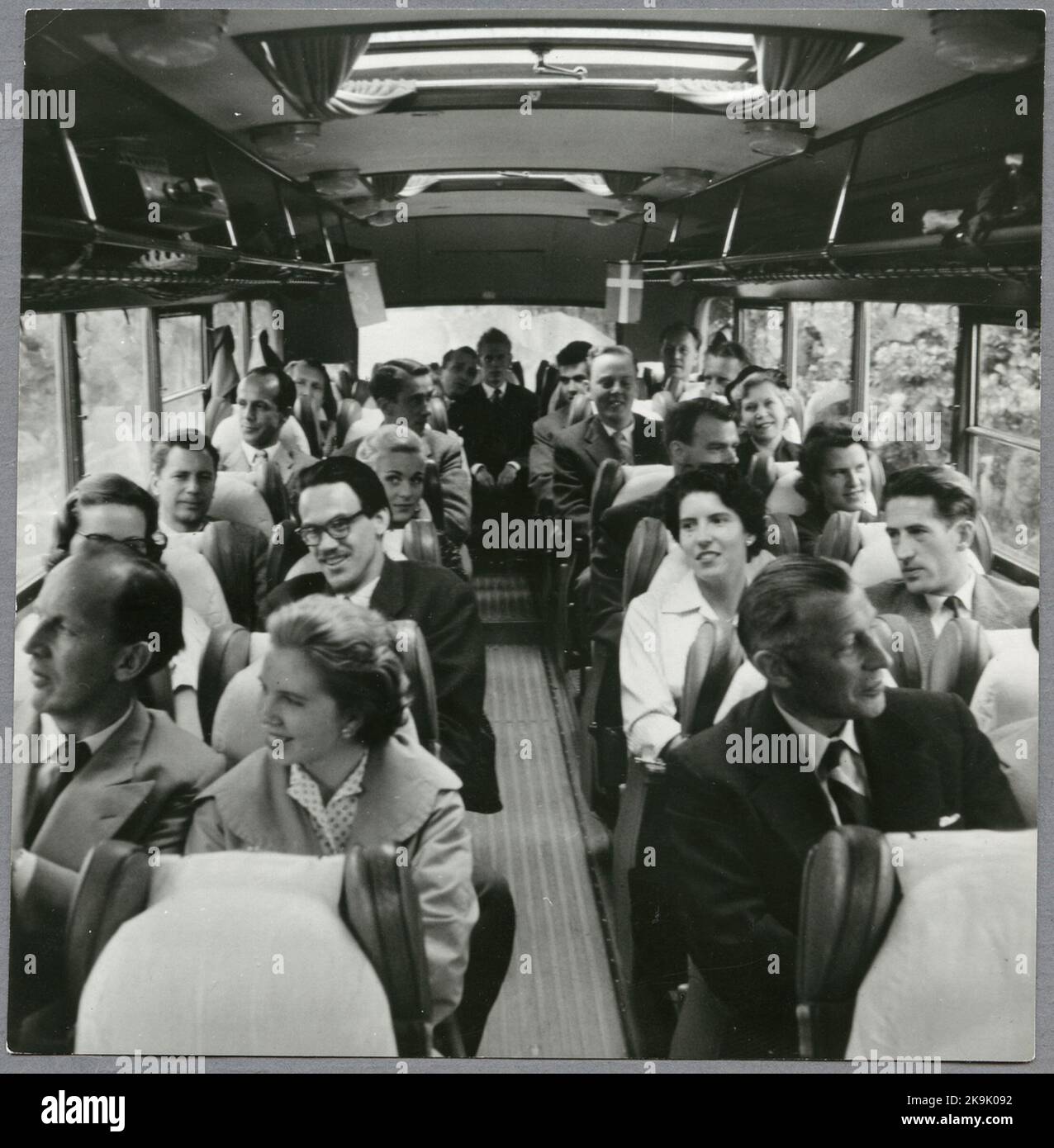 Travelers on board bus Stock Photo - Alamy