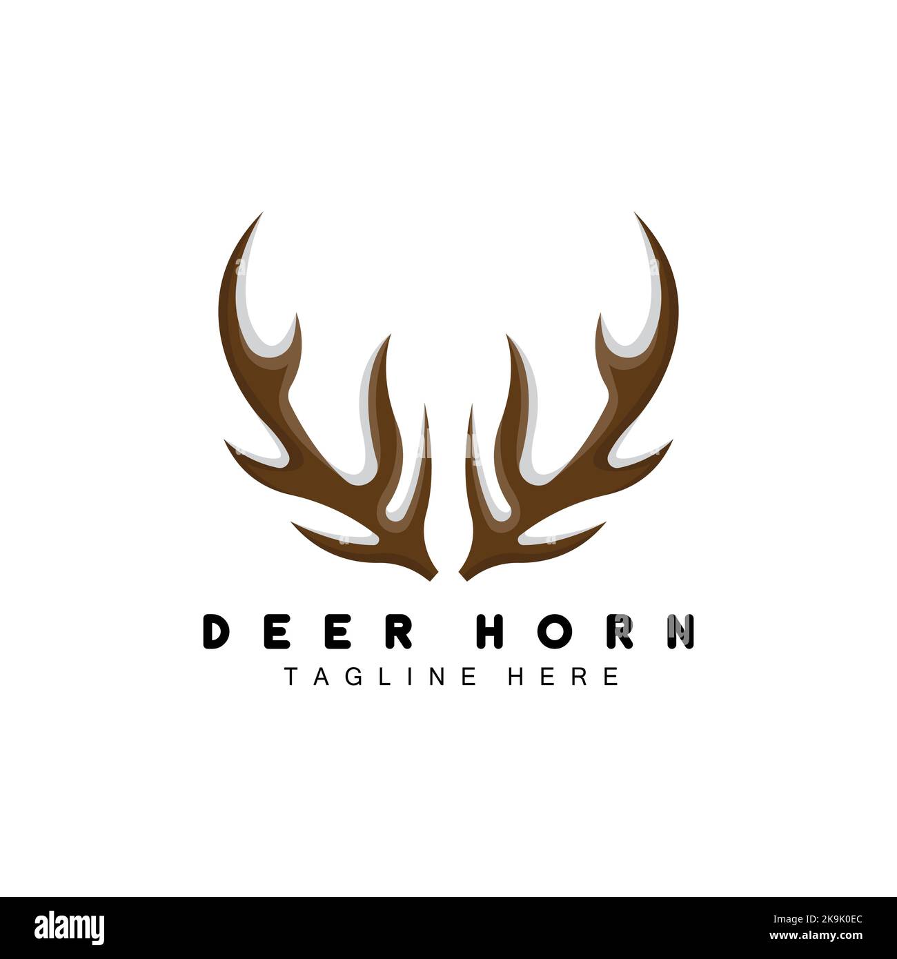 Deer Antler Logo, Antler Icon Illustration, Christmas Santa Animal ...