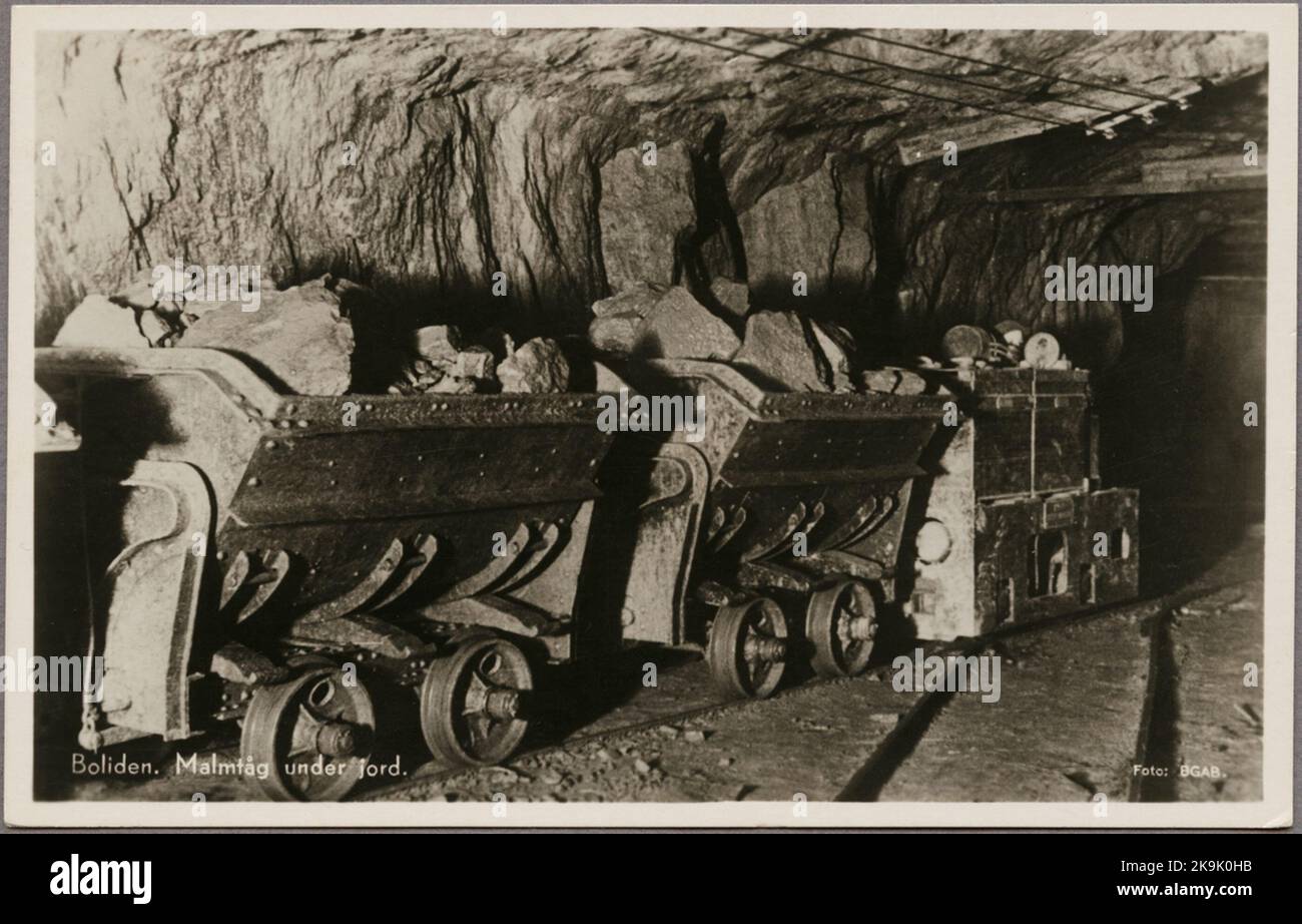 Ore transport in Boliden mine Stock Photo - Alamy