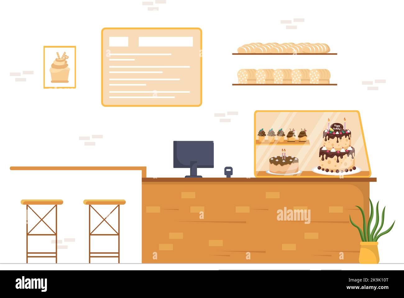 Sweet Shop Selling Various Bakery Products, Cupcake, Cake, Pastry or ...