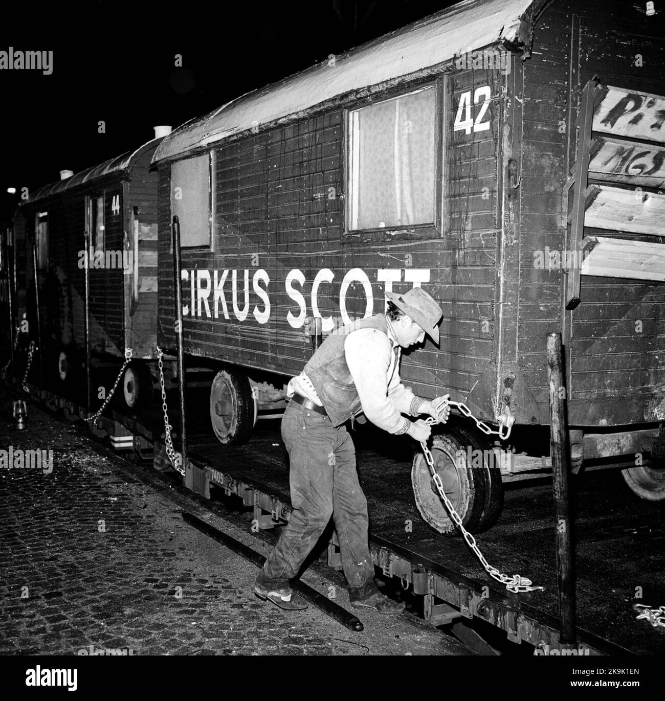 Circustransport with Circus Scott, Stockholm-Oslo Stock Photo - Alamy