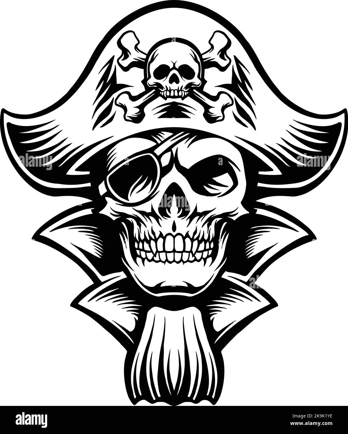 Angry skull outline silhouette hi-res stock photography and images - Alamy