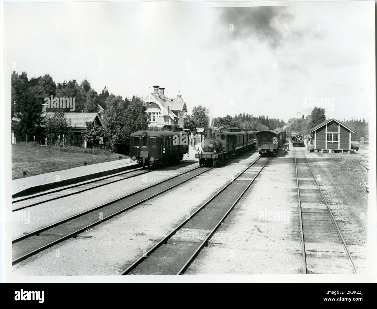 Station built in 1902. Two -storey station house in wood. Mechanical ...