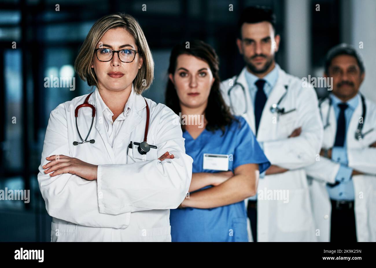 Were determined to do our absolute best. Portrait of a team of ...