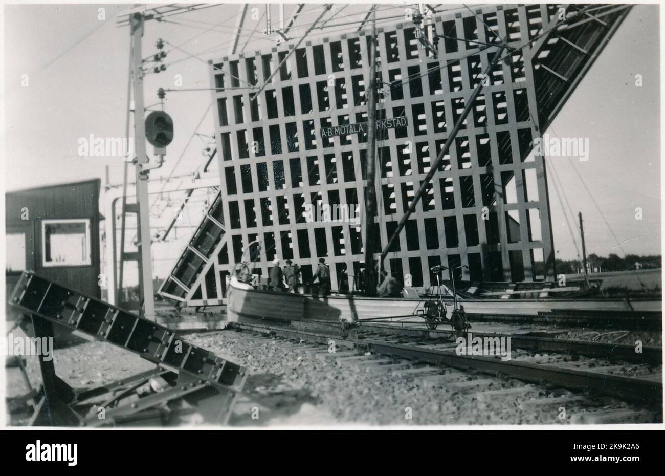 New railway bridge in Töreboda opened for channel traffic Stock Photo ...