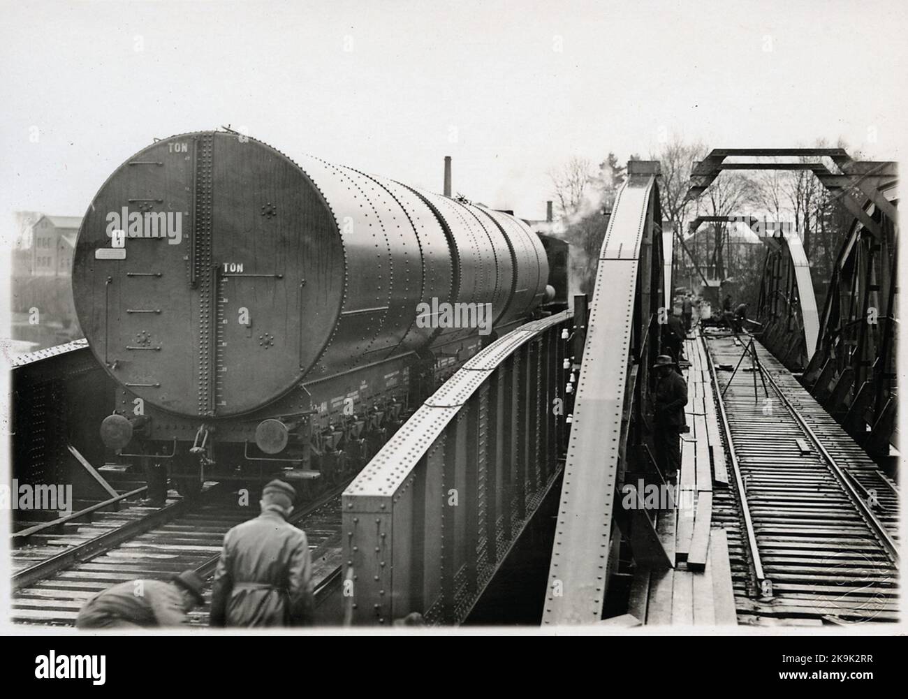 Sample load of the new railway bridge over Ätran Stock Photo - Alamy
