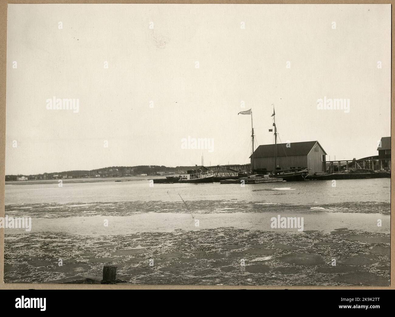 Transport bridge to Lastkaj at the State Railway Slipersfabrik, Piteå ...