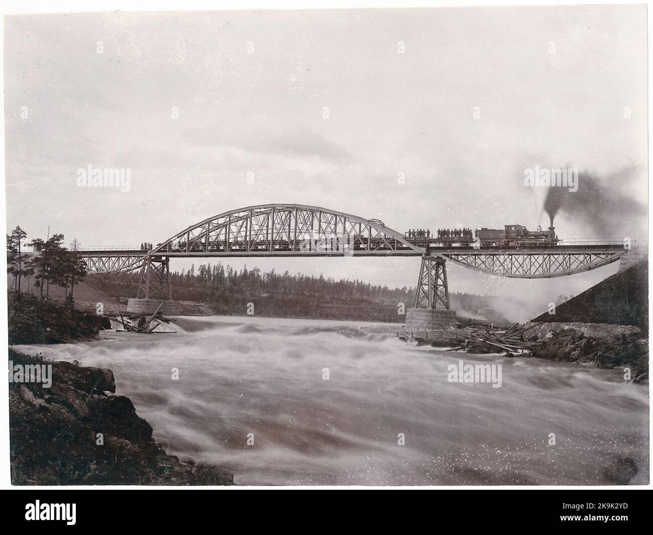 The bridge over the Skellefte River on the line between Karsbäcken and ...