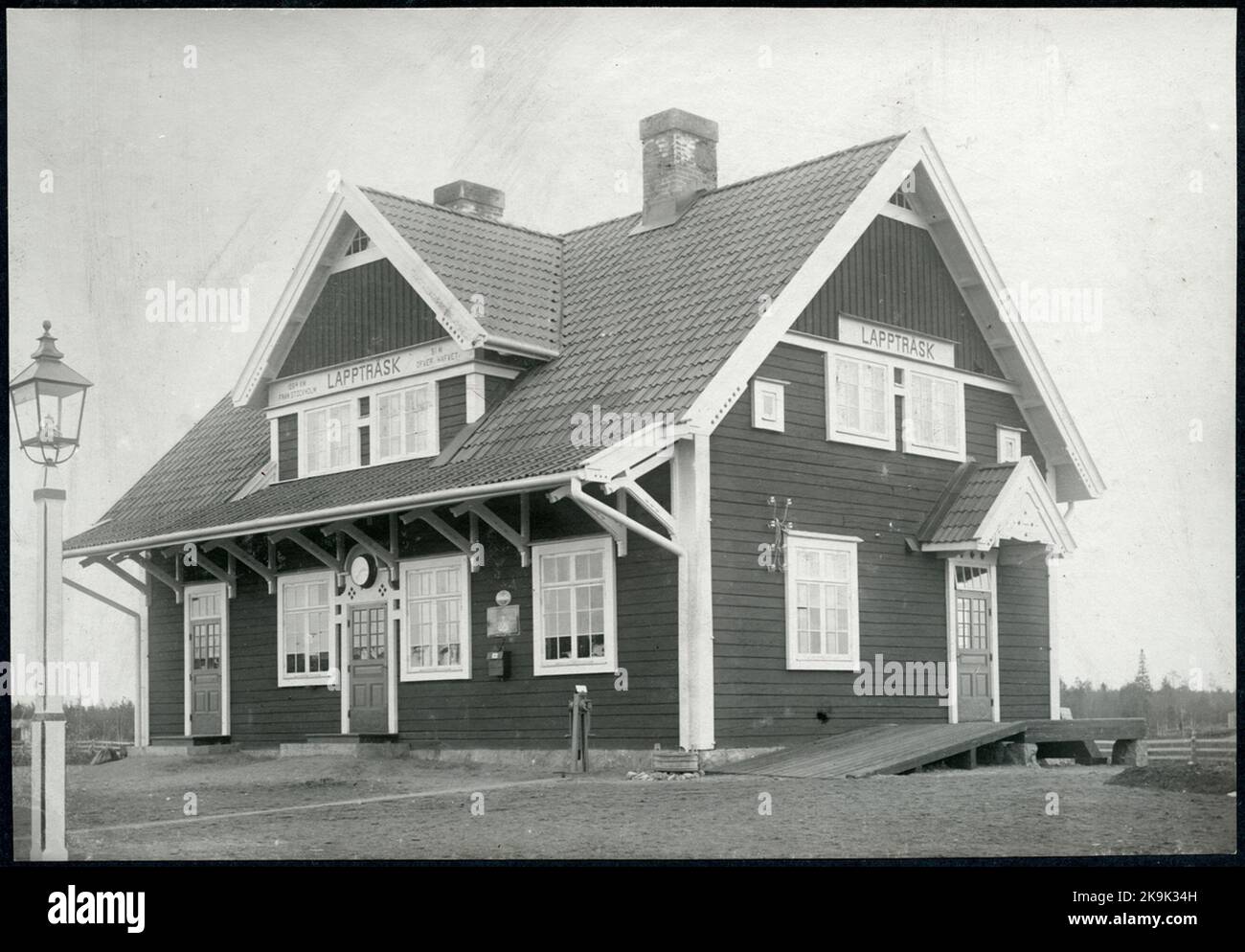 Station house at Lappträsk. Station built in 1910. One- and one-half ...