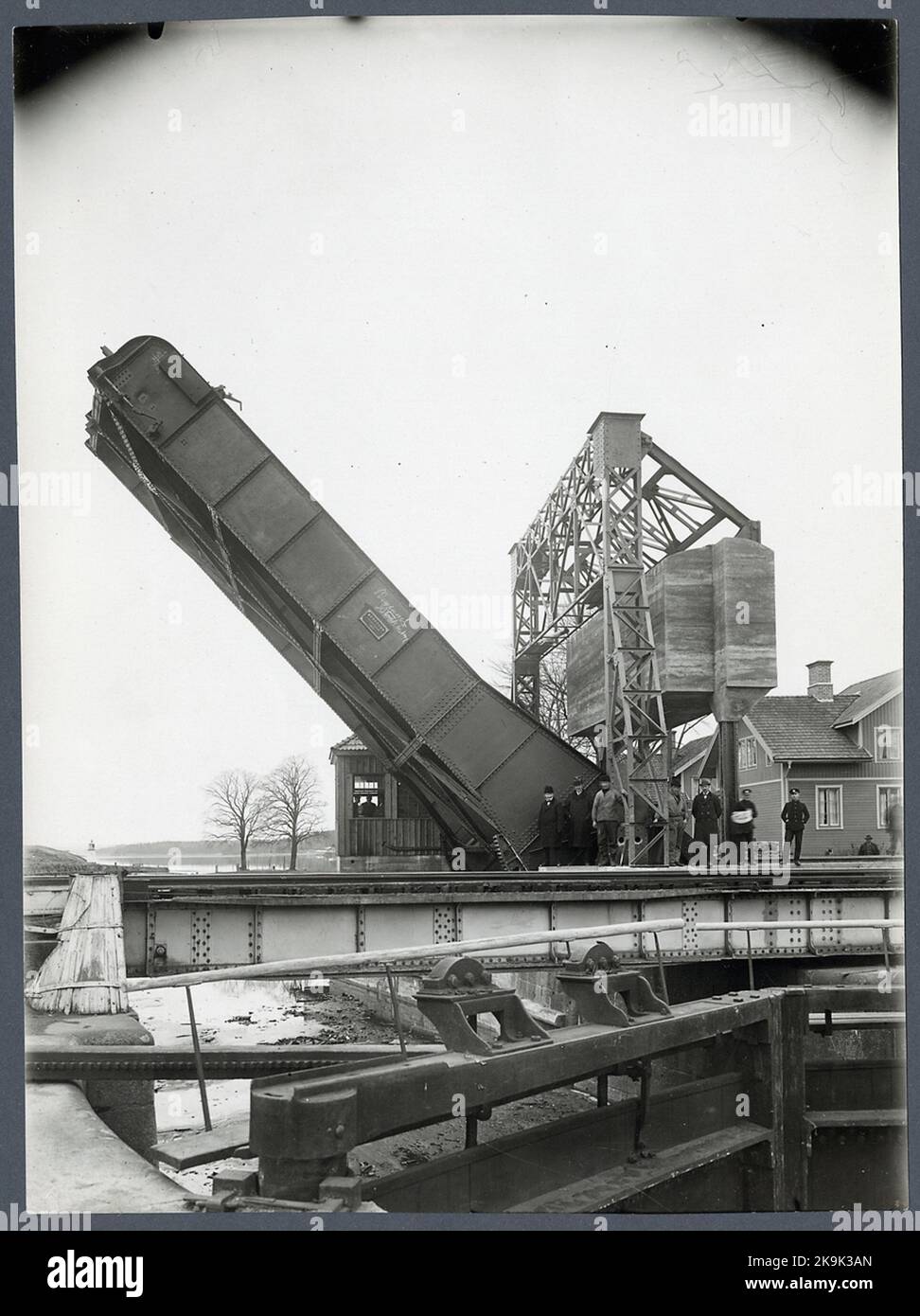 The flap bridge at Norsholm over the Göta Canal. Sample load and ...