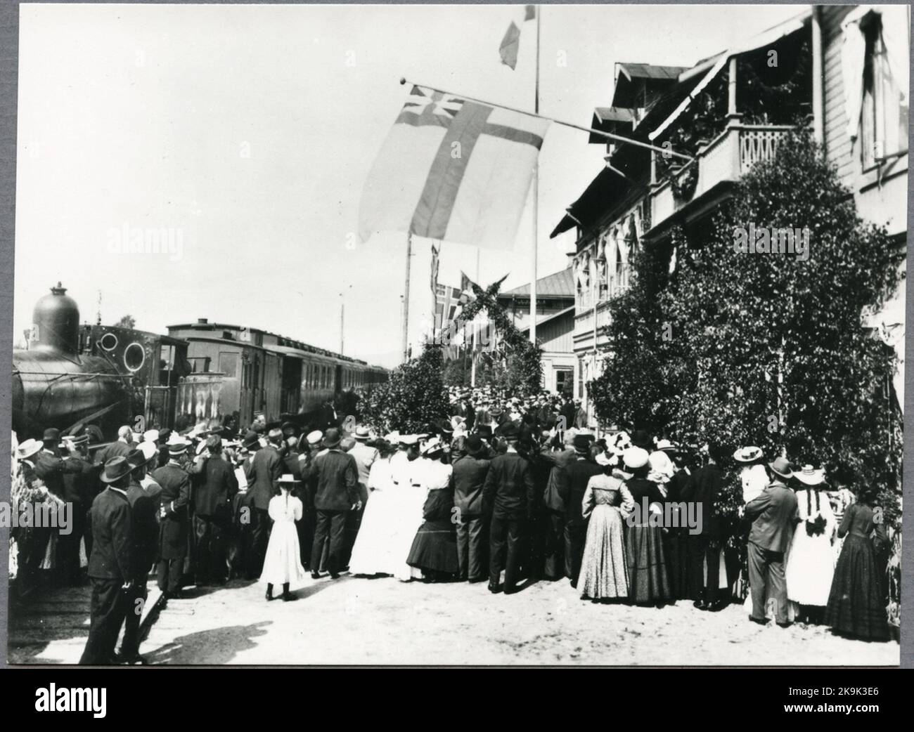 King Oscar II visits Ånge on July 12, 1903 Stock Photo - Alamy