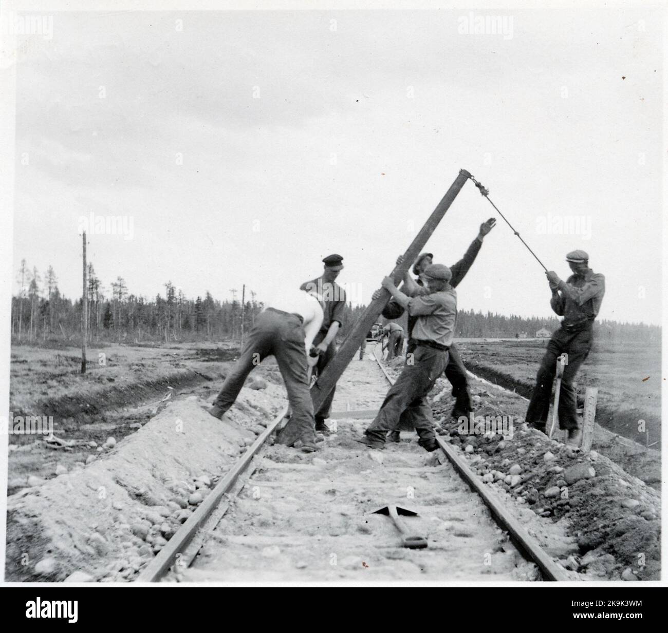 Lifting tracks after the Inlandsbanan Stock Photo - Alamy