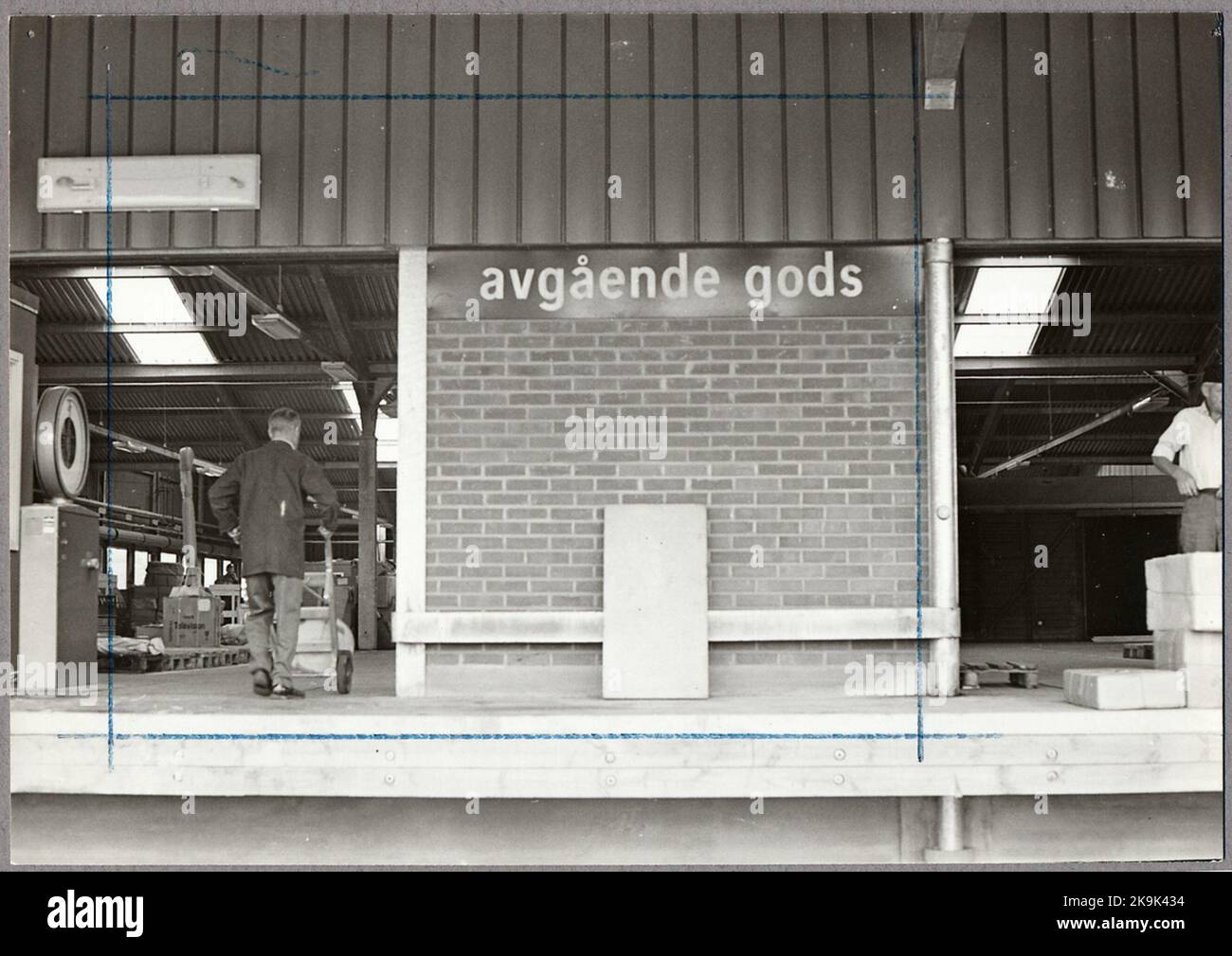 Outgoing goods from the freight magazine at the industry in Gävle Stock ...