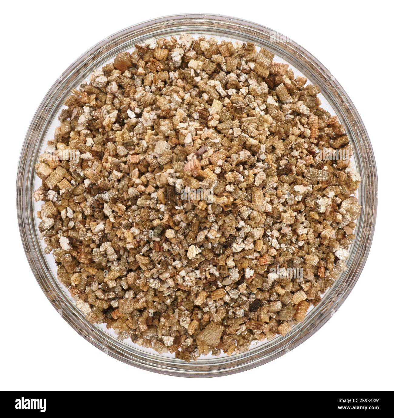 Exfoliated perlite and vermiculite for gardening isolated on white ...