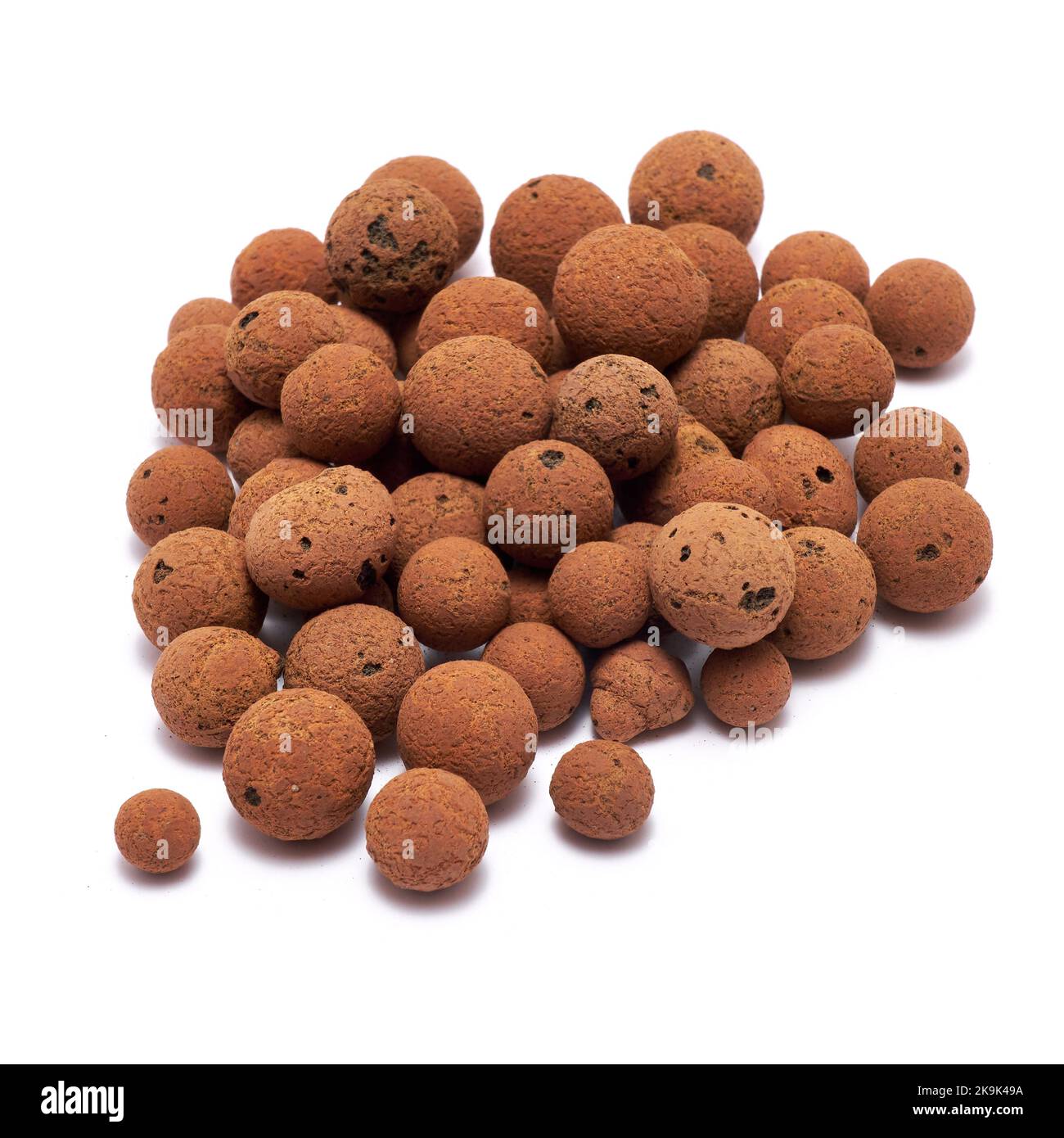 pile of expanded clay drainage isolated on white background Stock Photo ...