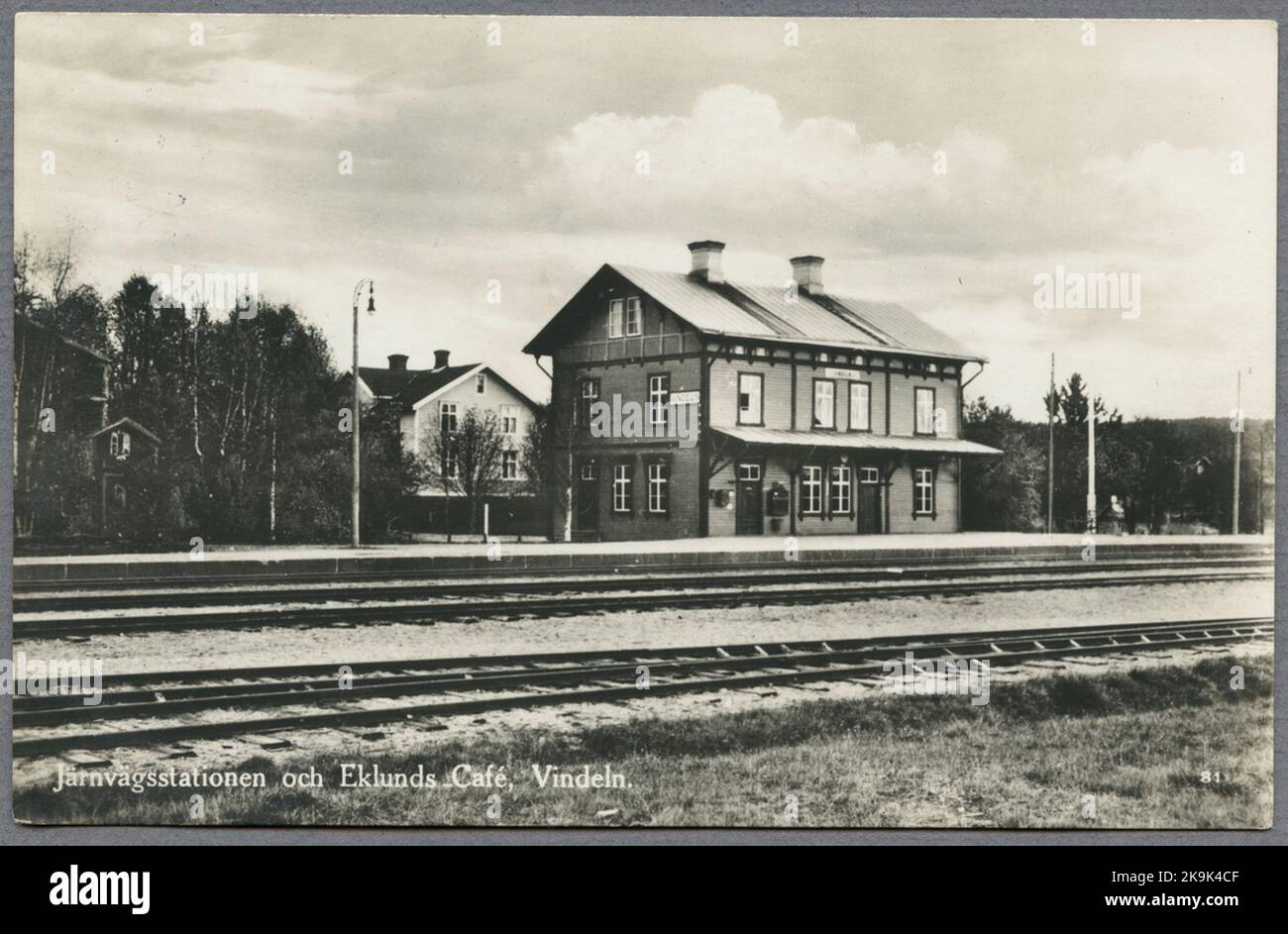 Station area in Vindeln Stock Photo - Alamy