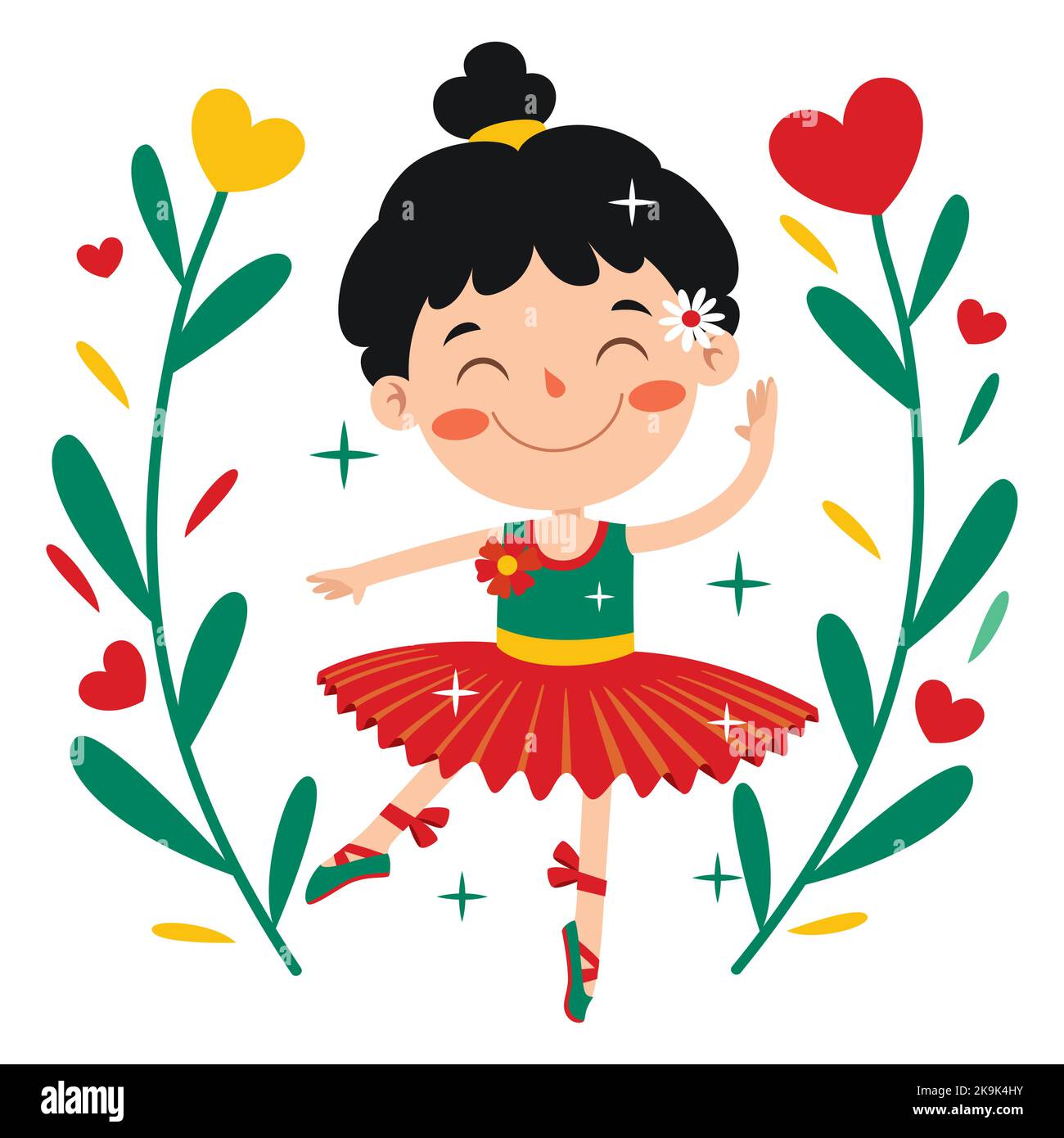 Cartoon Character Performing Classical Ballet Stock Vector Image & Art ...