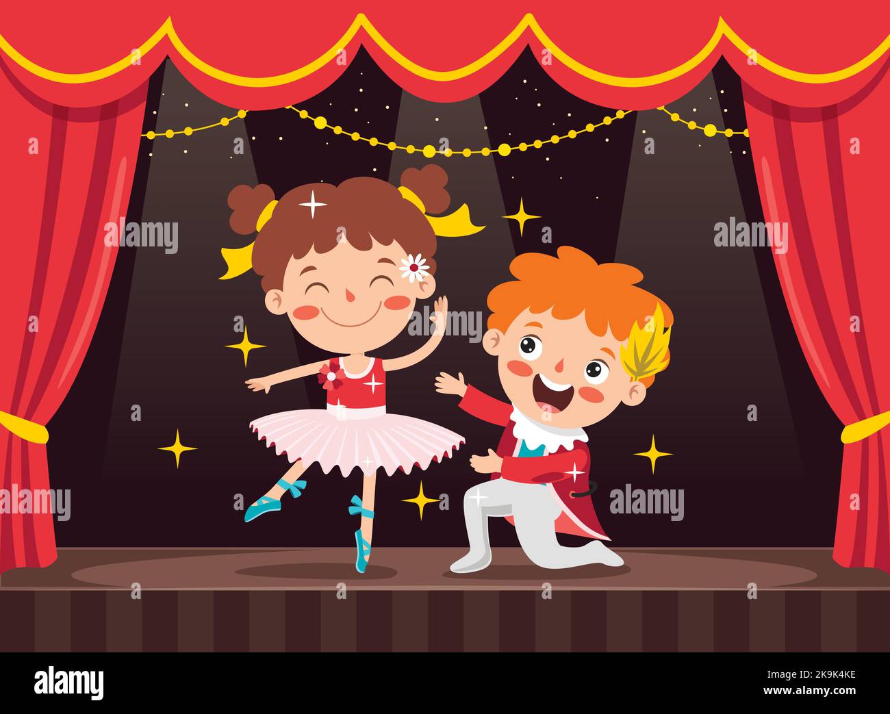 Cartoon Character Performing Classical Ballet Stock Vector Image & Art ...