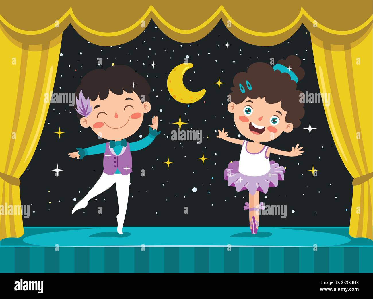 Cartoon Character Performing Classical Ballet Stock Vector Image & Art ...