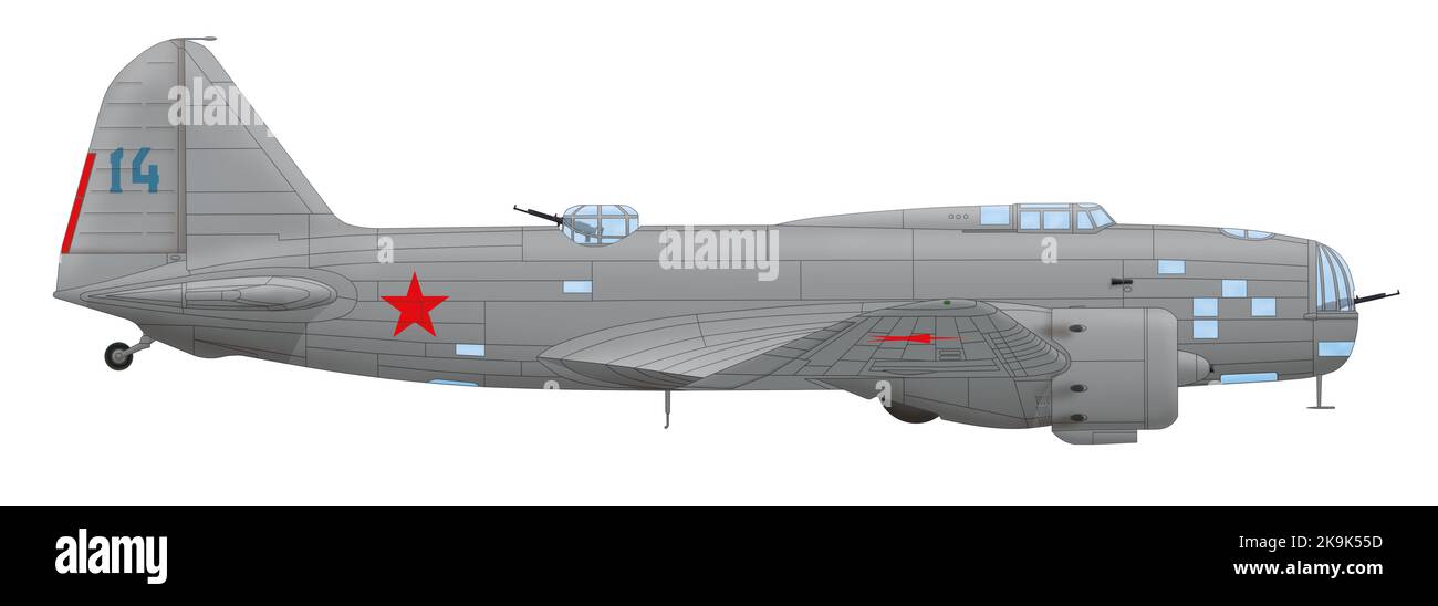 Ilyushin DB-3 (391151) of the 5th Flight of the 42nd Long-Range ...