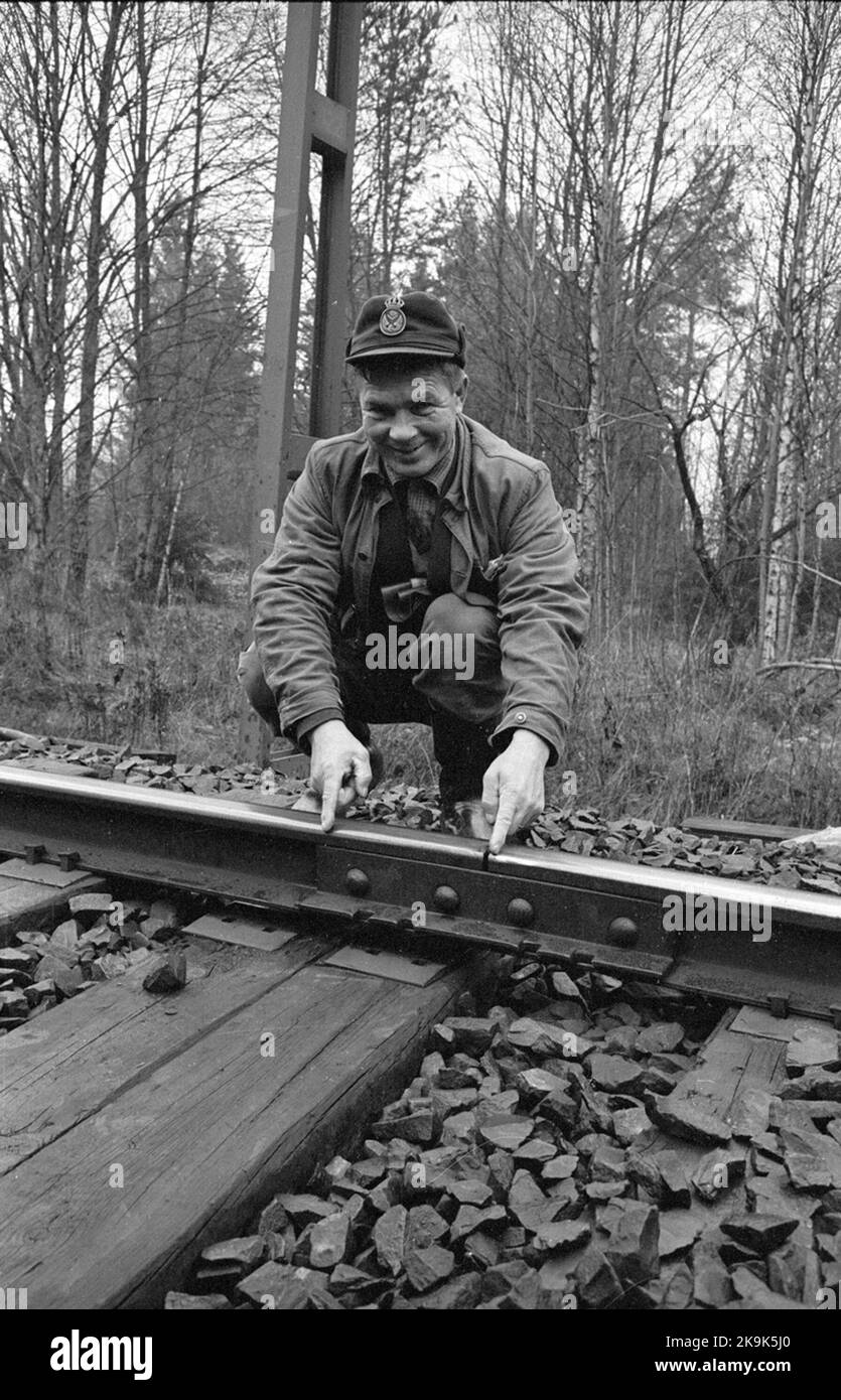 Track Revision in big teams. Adjustment of rail joints Stock Photo - Alamy