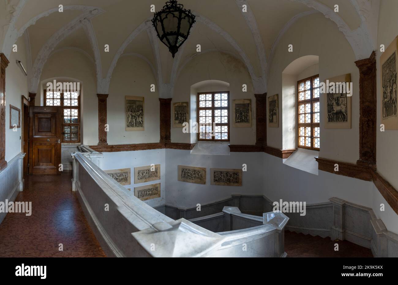 Bojnice, Slovakia - 26 September, 2022: view of the foyer and black ...