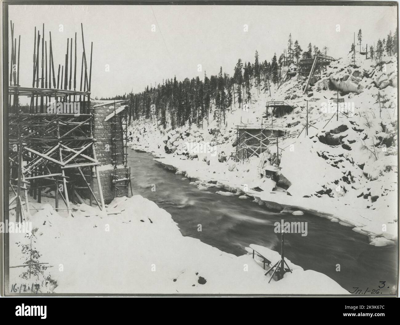 Railway bridge construction at Stora Lule River Stock Photo - Alamy