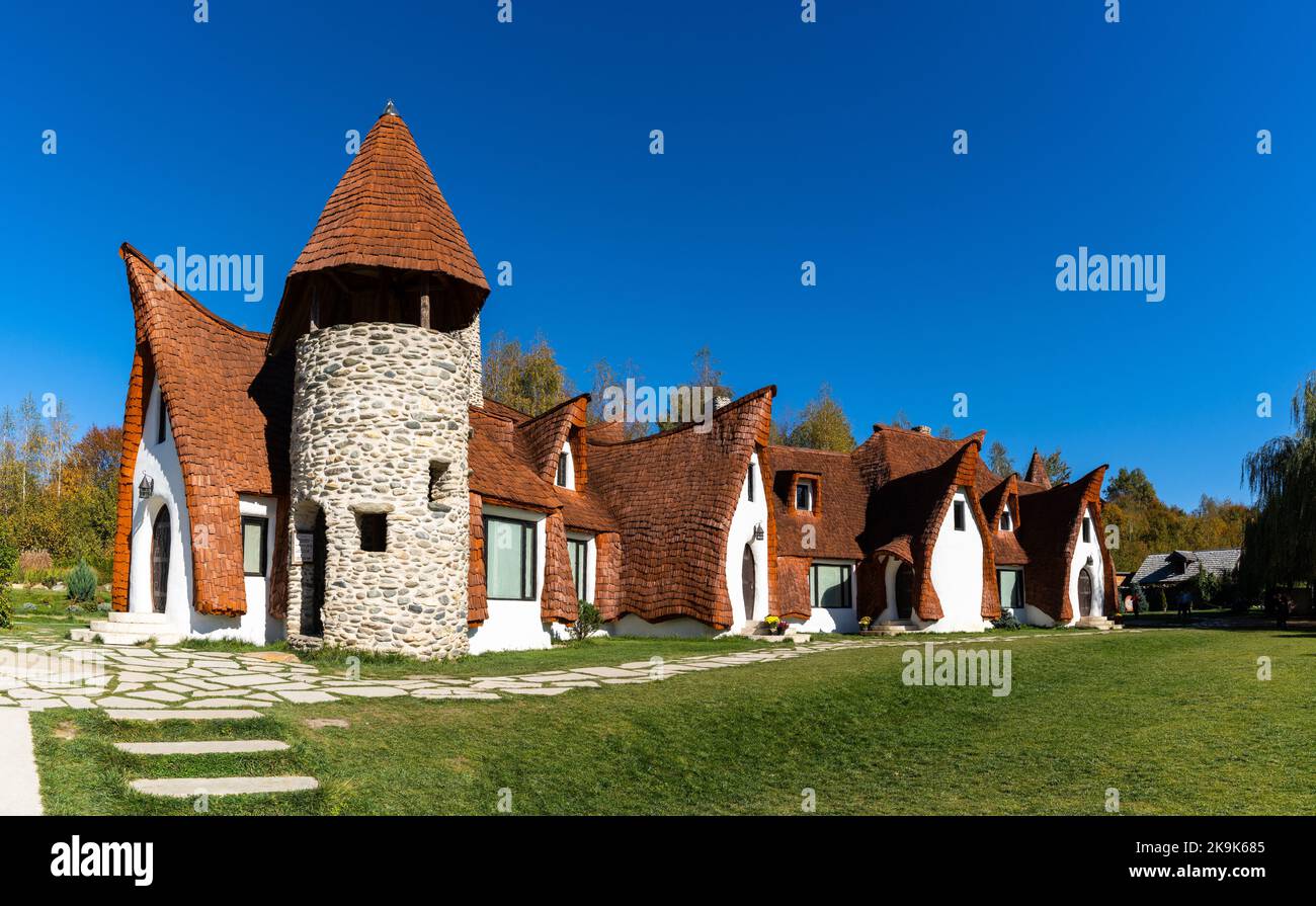 Porumbacu de Sus, Romania - 18 October, 2022: view of the Castelul de ...