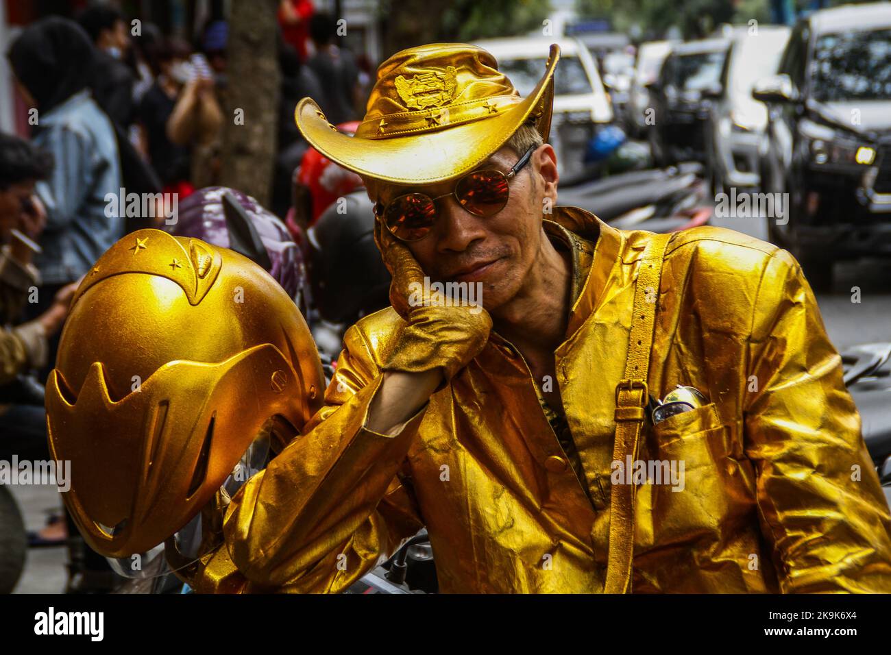Bandung, West Java, Indonesia. 29th Oct, 2022. Yandi poses for take a ...