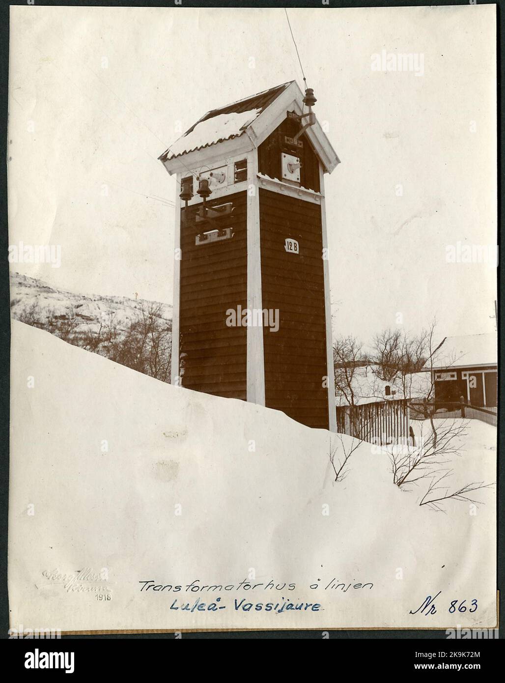 Transformer house on the line between Luleå and Vassijaure Stock Photo - Alamy