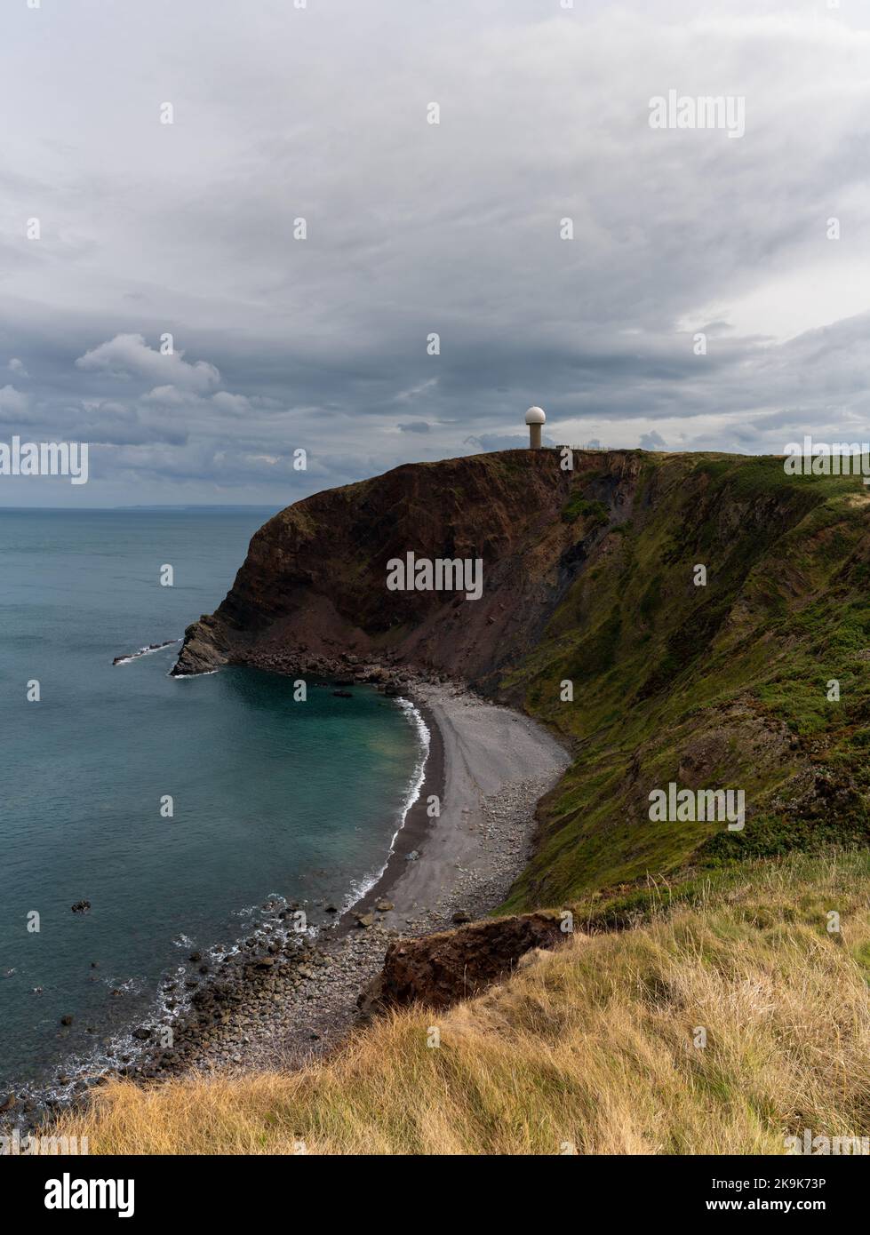 View of the cliffs at Hartland Point in Devon with the United Kindom ...