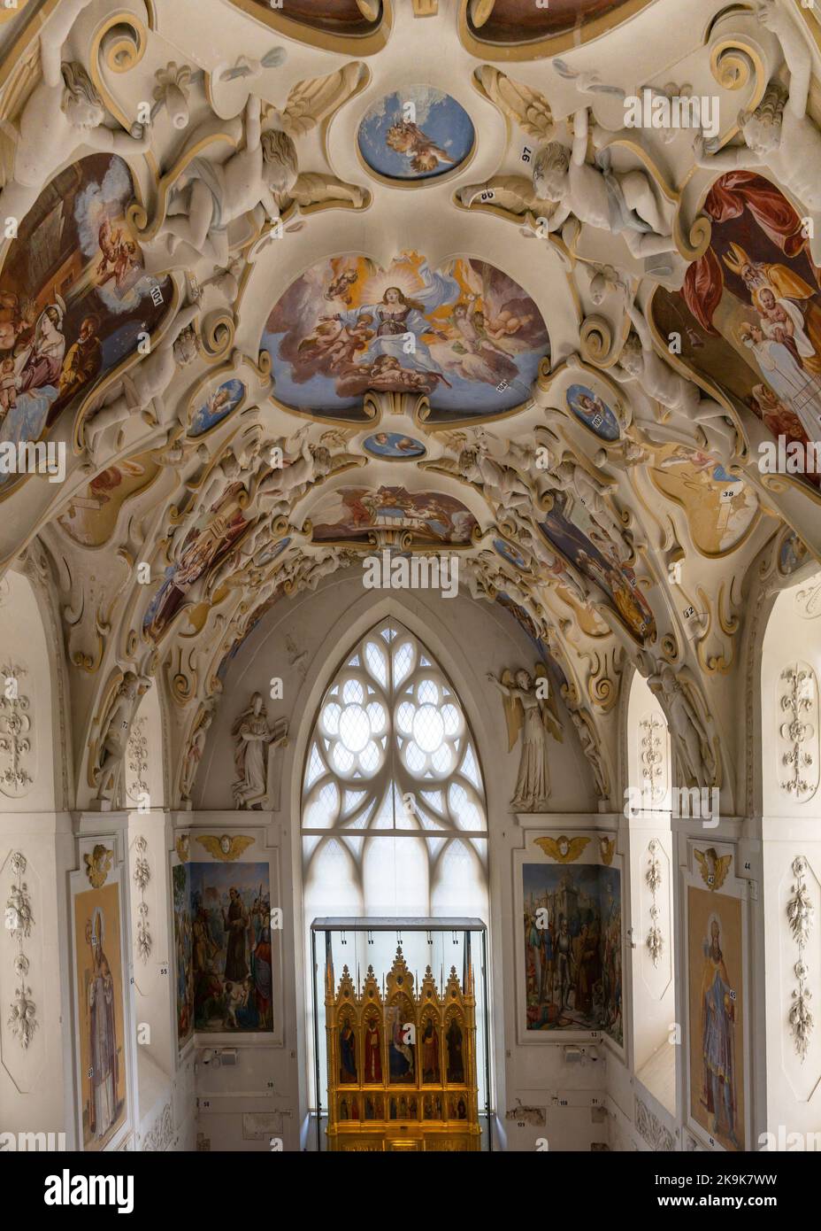 Bojnice, Slovakia - 26 September, 2022: the ceiling of the Castle ...