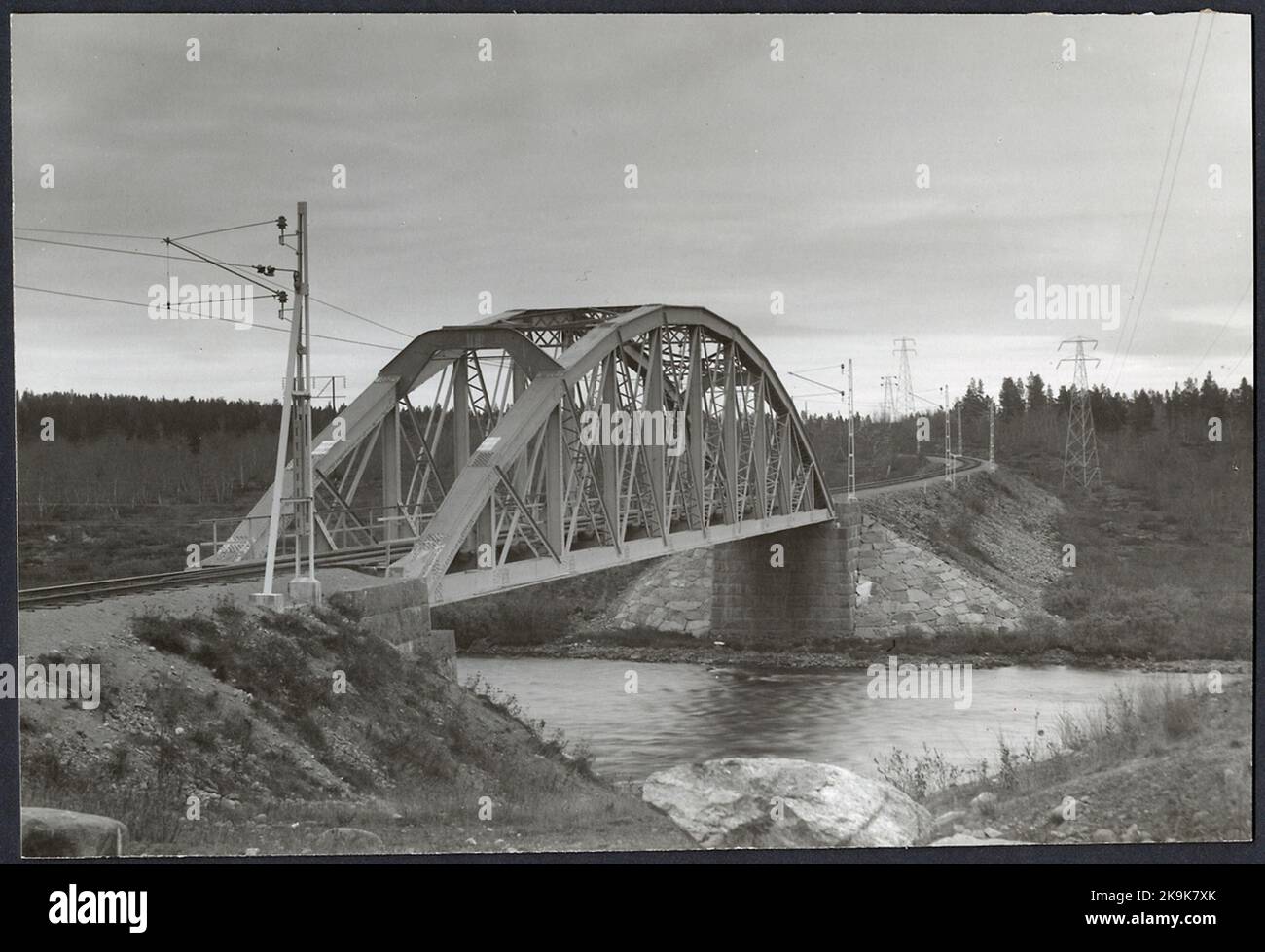 Bridge over the Kalix river Stock Photo - Alamy