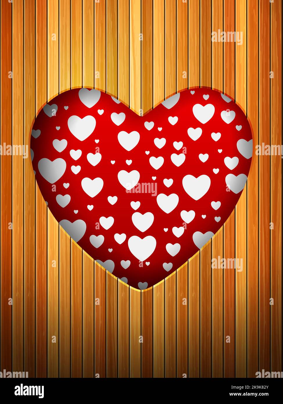 Cutted heart shape background. Vector illustration Stock Photo - Alamy