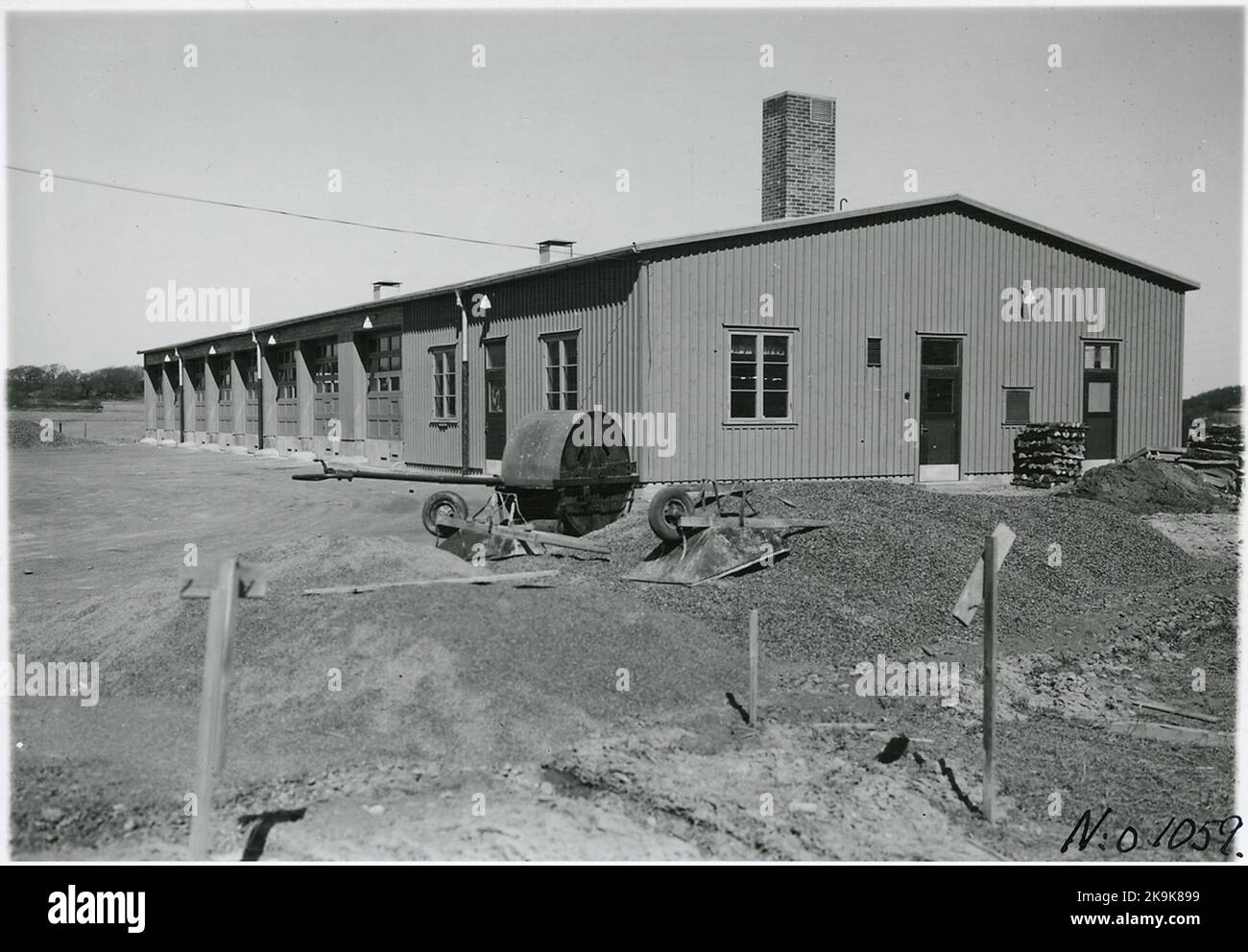 Land preparation outside the bus garage in Kungälvs-Otterby Stock Photo ...