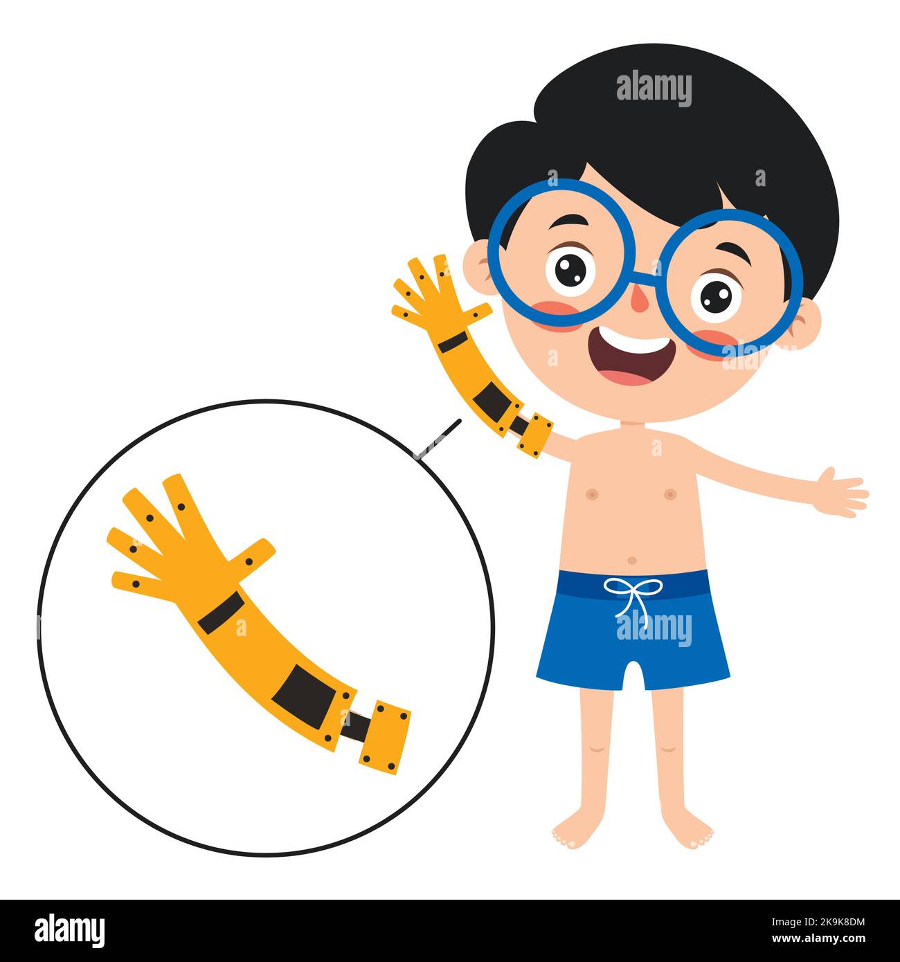 Funny Cartoon Character Using Prosthesis Stock Vector Image & Art - Alamy