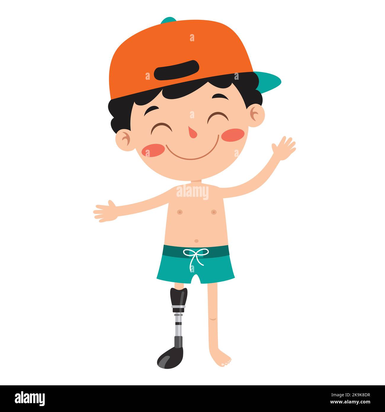 Funny Cartoon Character Using Prosthesis Stock Vector Image & Art - Alamy