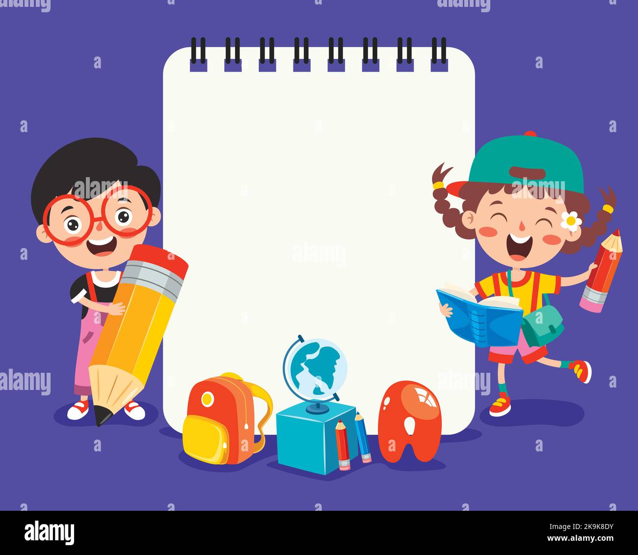 Blank Note Paper For Children Education Stock Vector Image & Art - Alamy