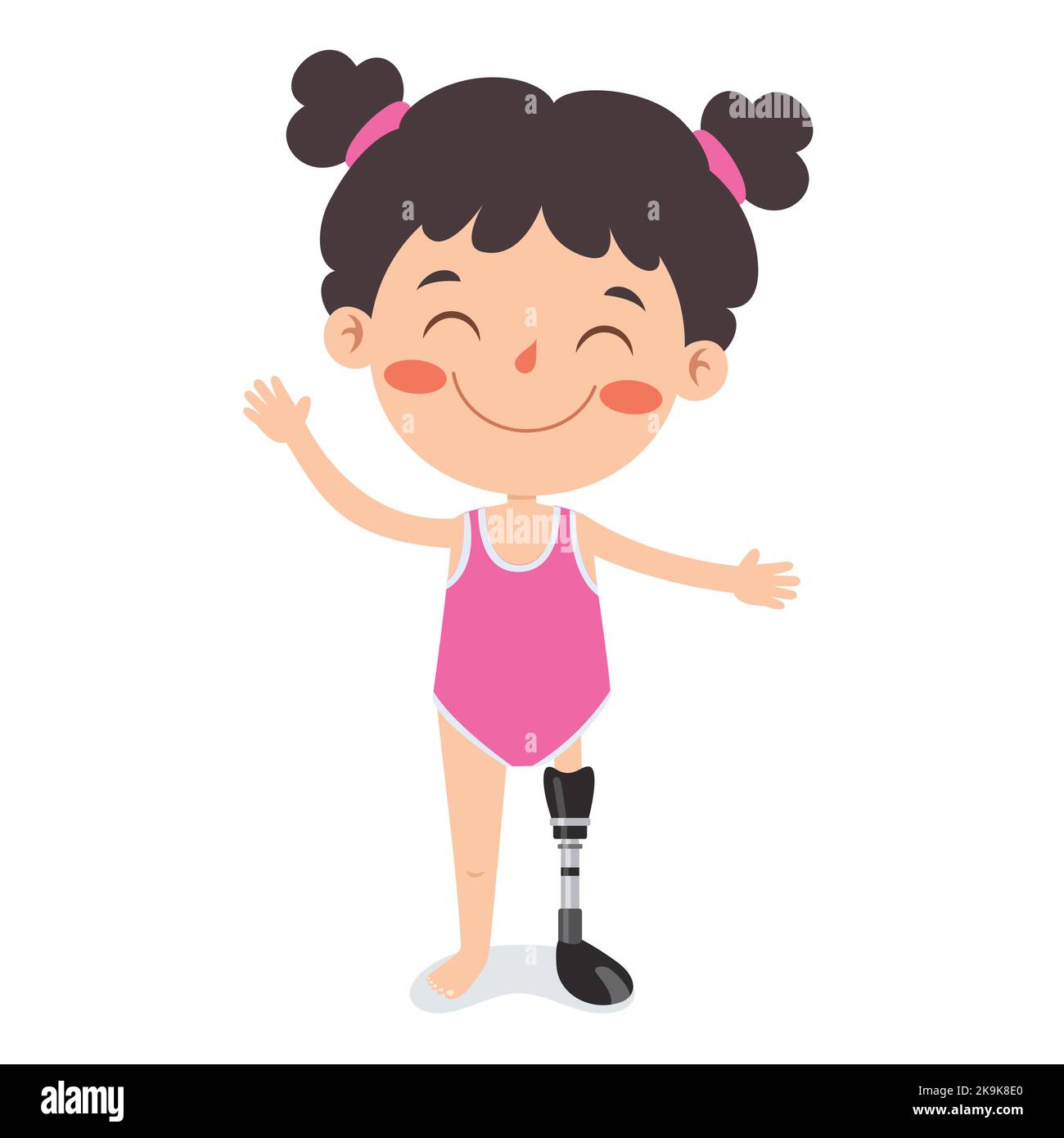 Funny Cartoon Character Using Prosthesis Stock Vector Image & Art - Alamy