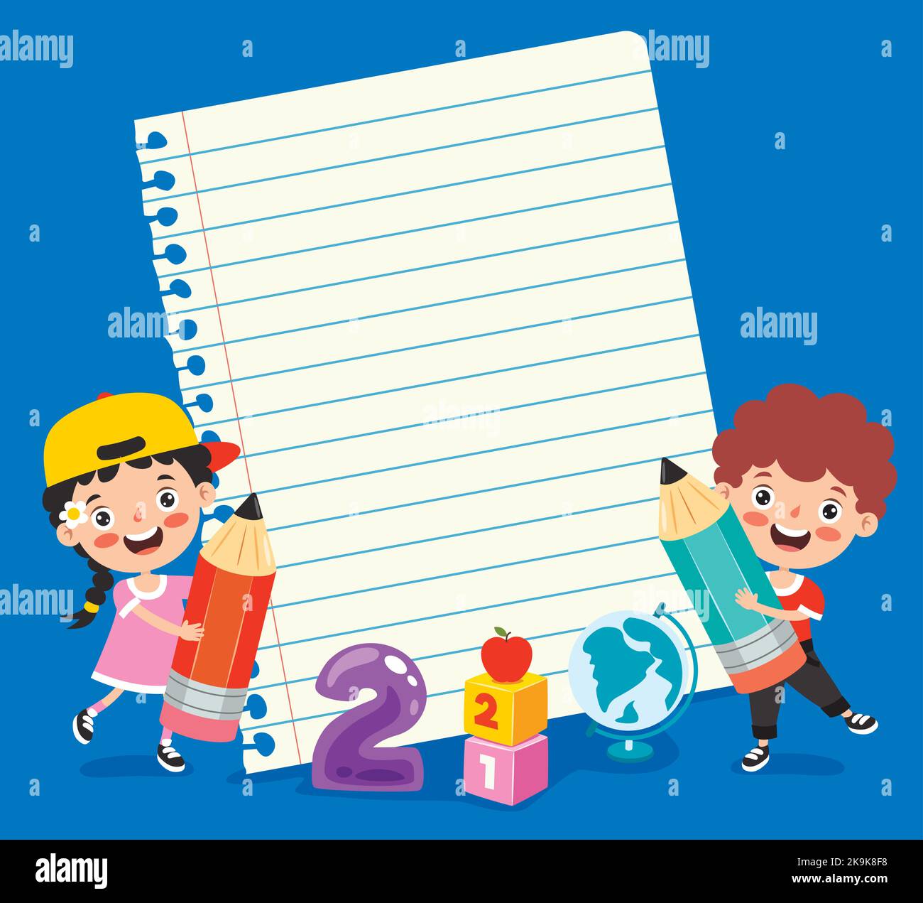 Blank Note Paper For Children Education Stock Vector Image & Art - Alamy