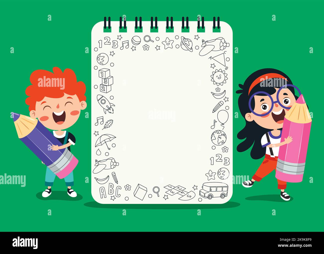 Boy blank paper sheet Stock Vector Images - Alamy