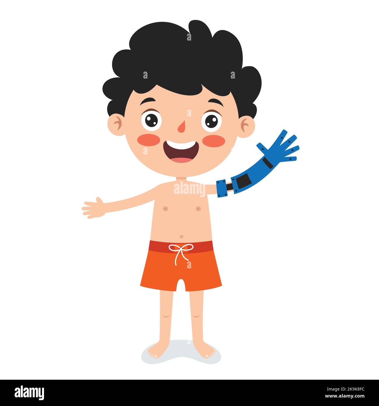 Funny Cartoon Character Using Prosthesis Stock Vector Image & Art - Alamy