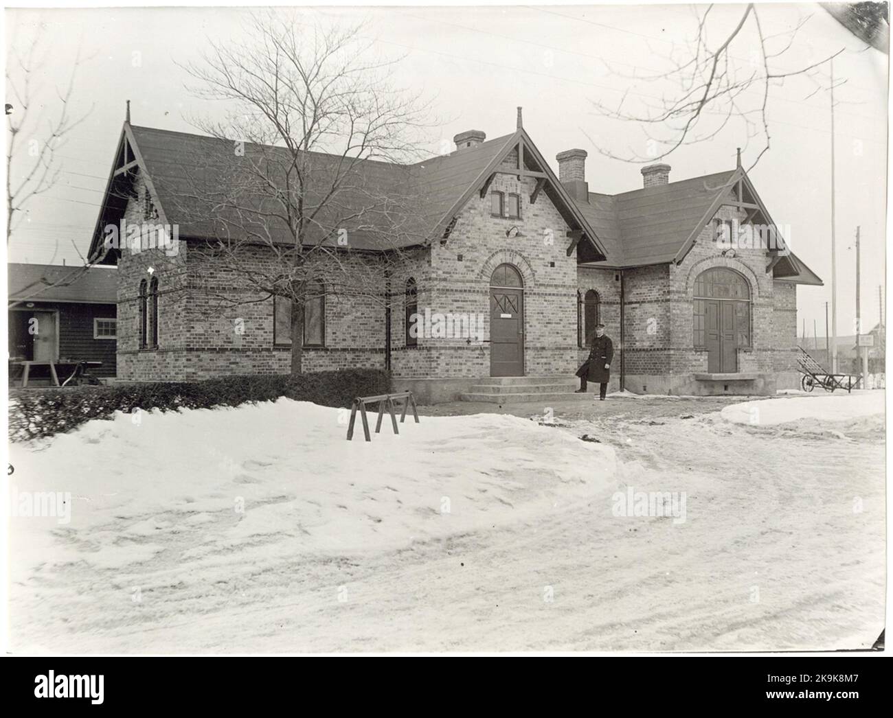 Skåne - Halland Railway, Shj. The station manager Albin Segersson is ...