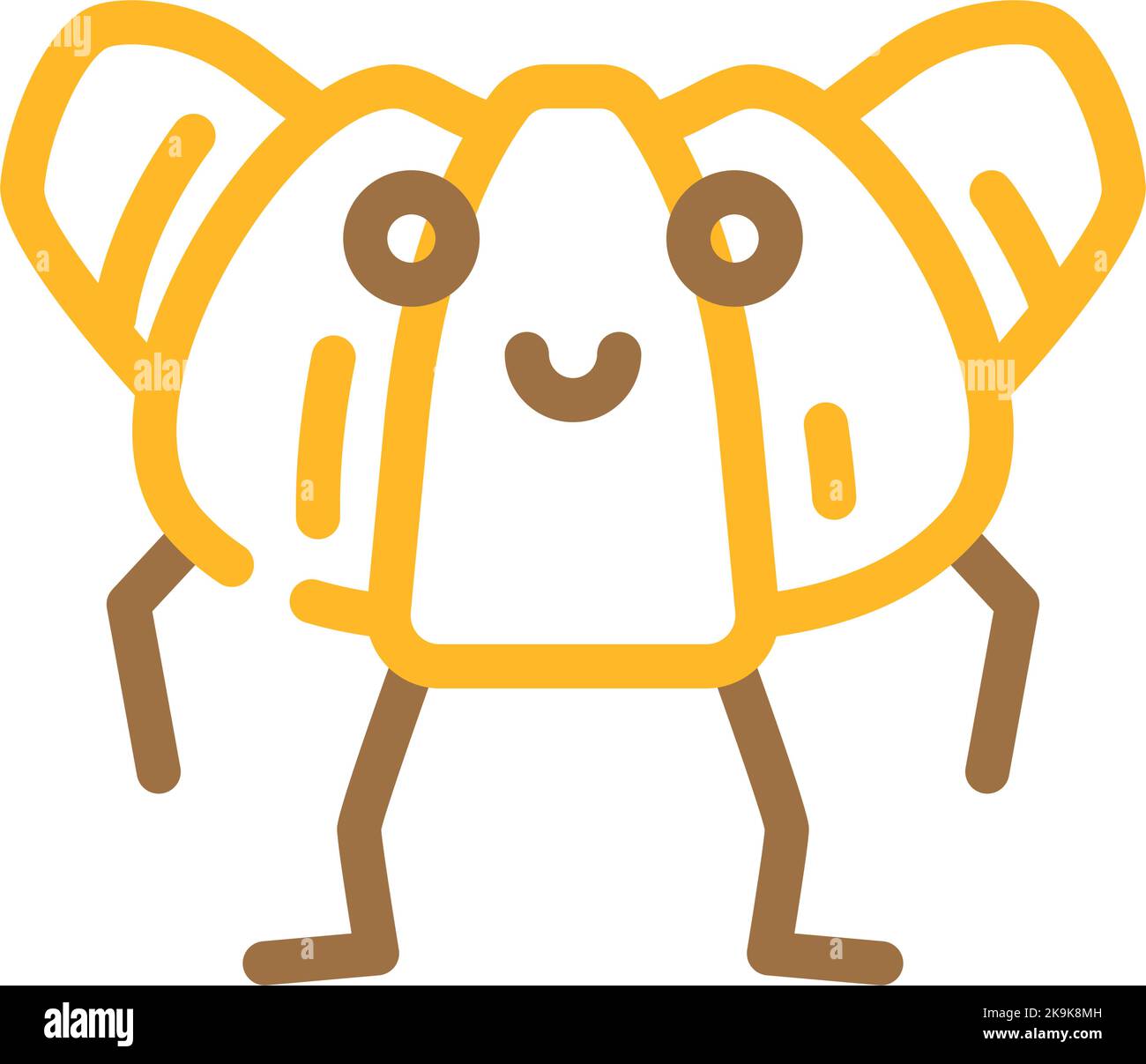 croissant dessert character color icon vector illustration Stock Vector ...