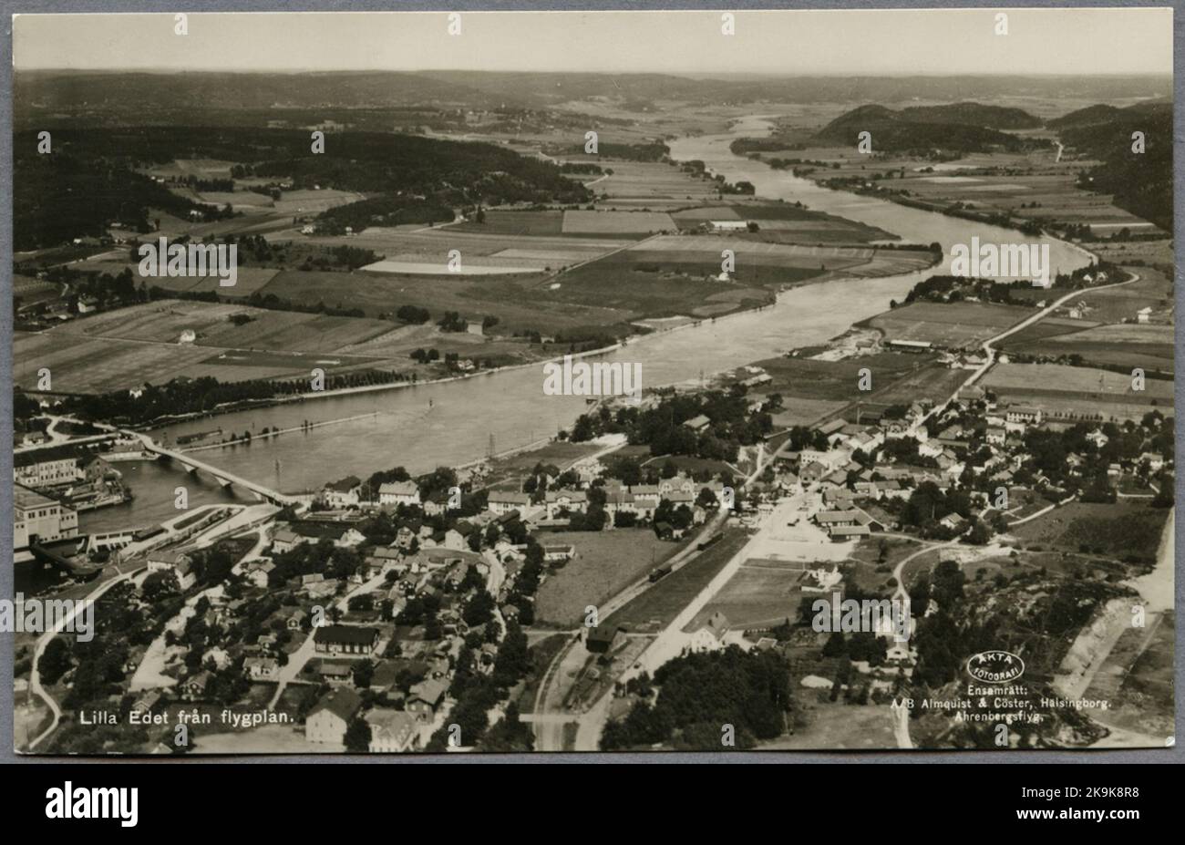 Aerial photo over Lilla Edet Stock Photo - Alamy