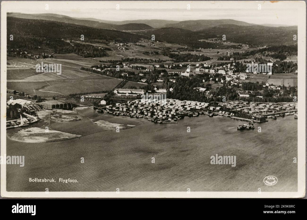 Flight view over Bollsta Stock Photo - Alamy