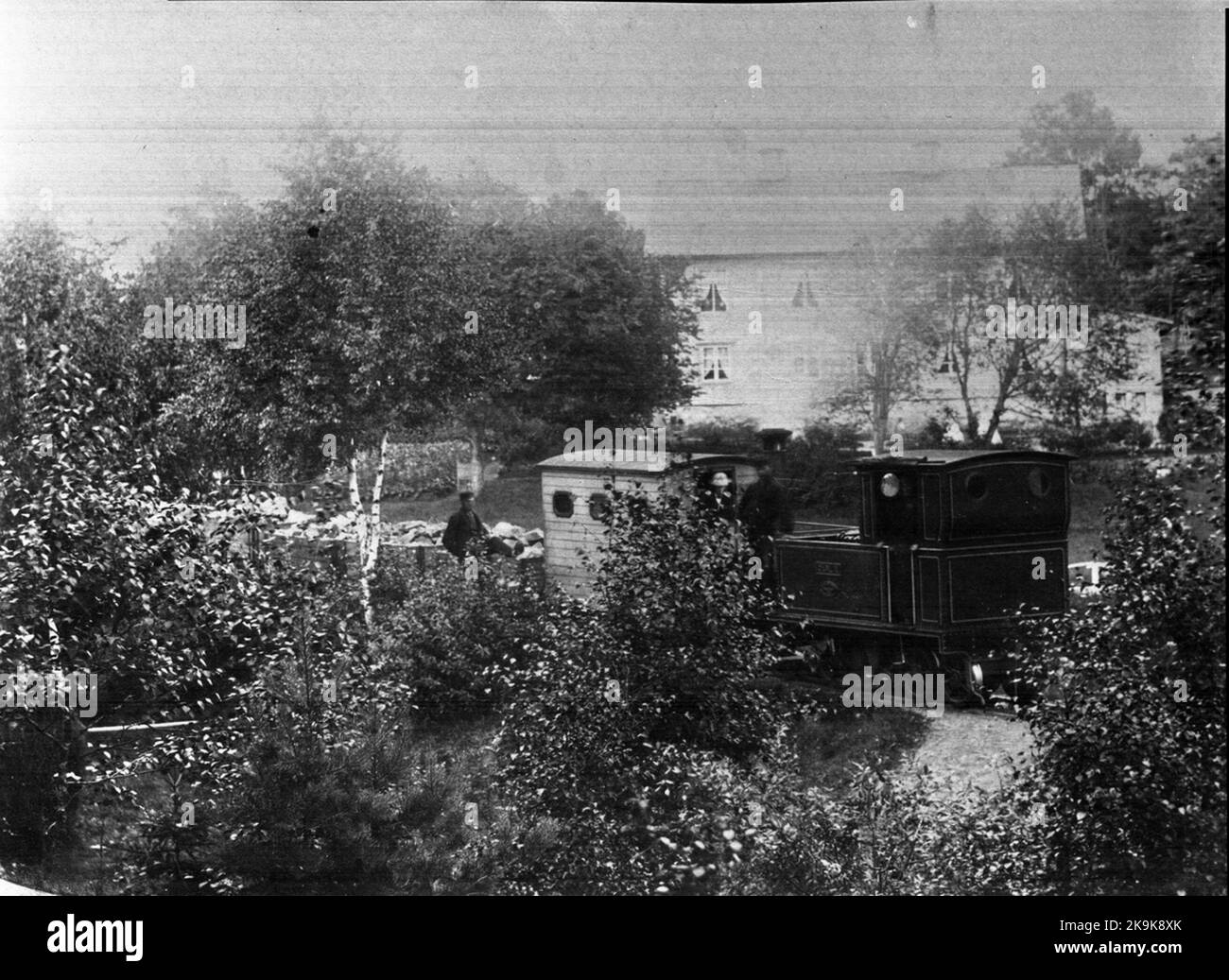 Mixed train. Body railway locomotive "Carl IX Stock Photo - Alamy