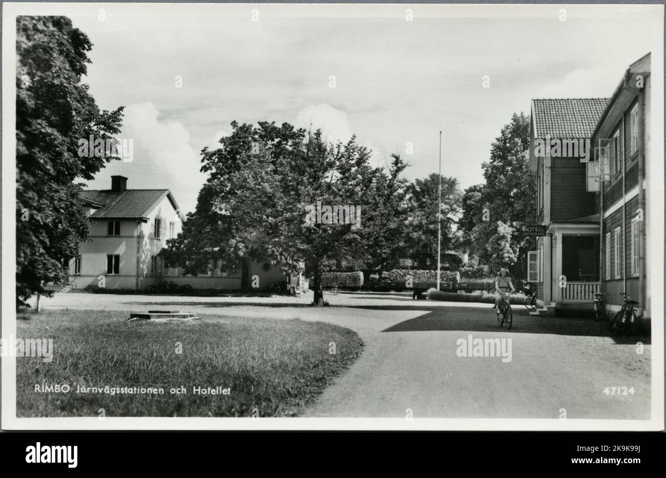 Rimbo Railway Station and Hotel Stock Photo - Alamy