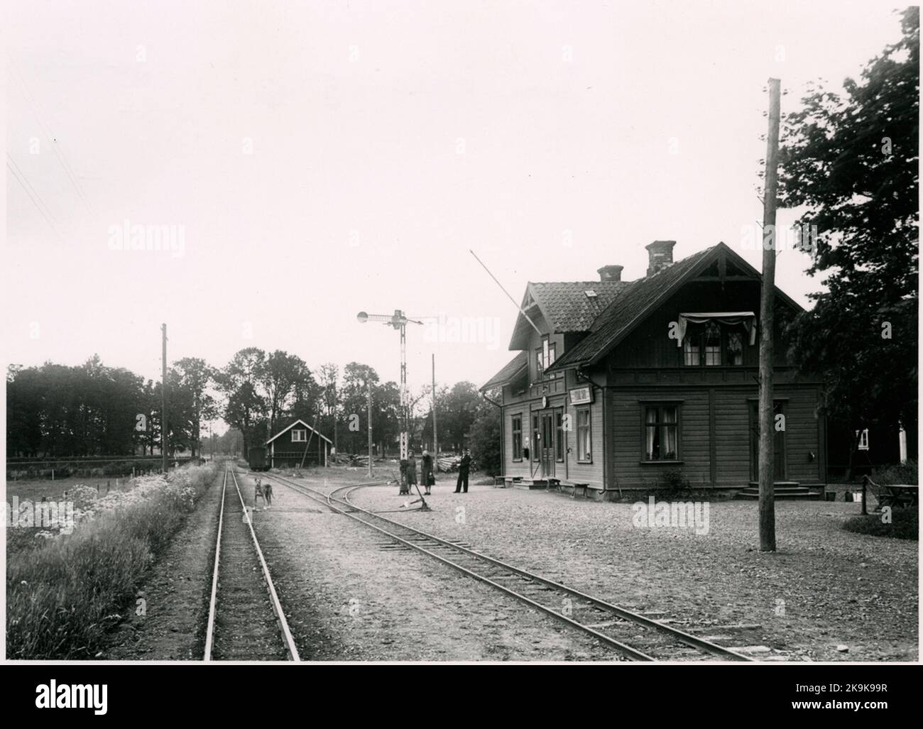 Lyckås Gård Station, 1930s, (JGJ Stock Photo - Alamy